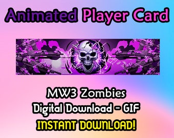 Animated Player Card Animated Gif Card MW3 Zombies COD - Etsy