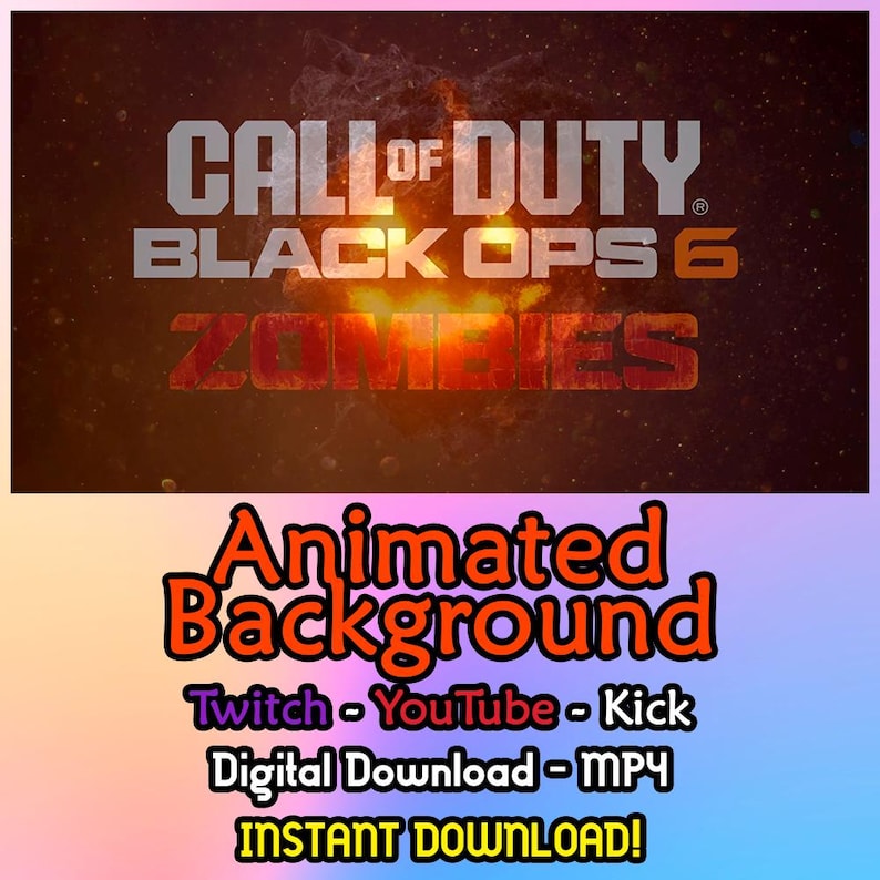 Animated Background Call of Duty: Black Ops 6 - Twitch - Youtube - Kick ...