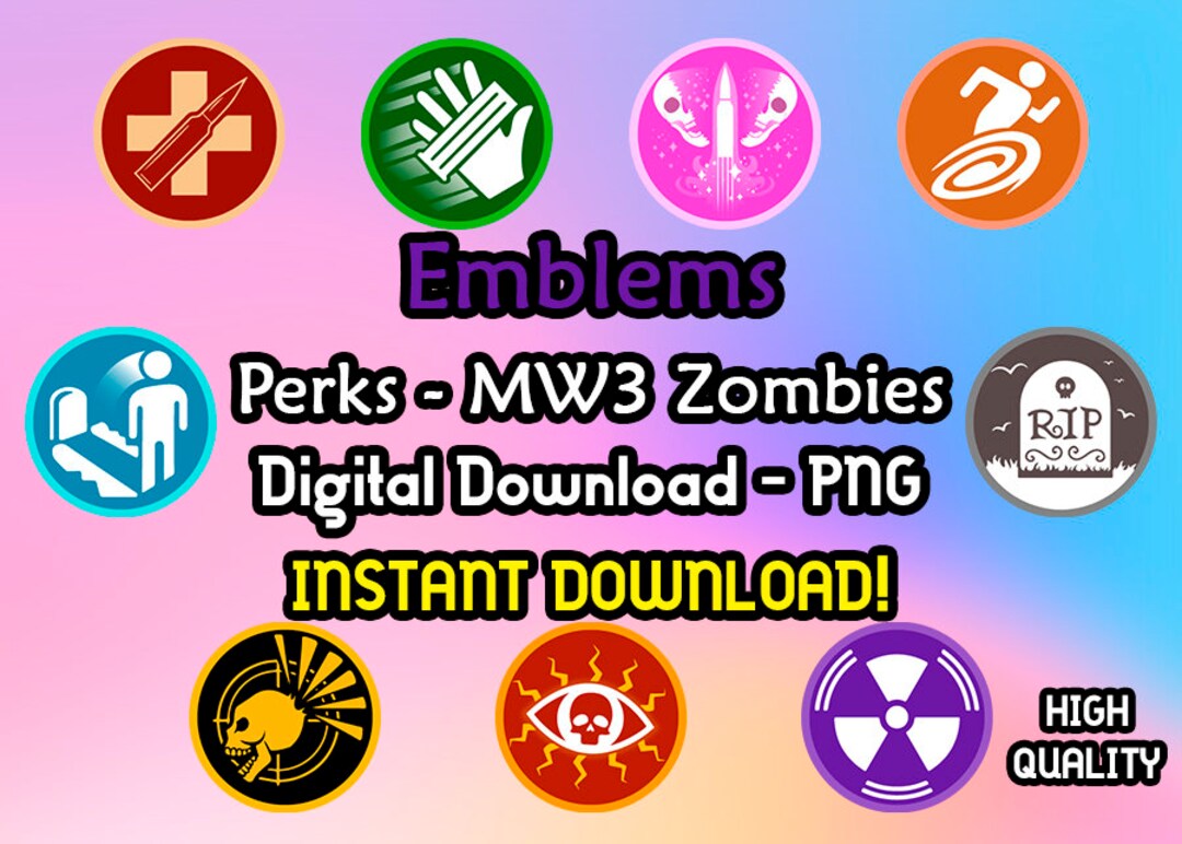 Soda Perk Perks Zombies Emblems MW3 Zombies COD - Etsy