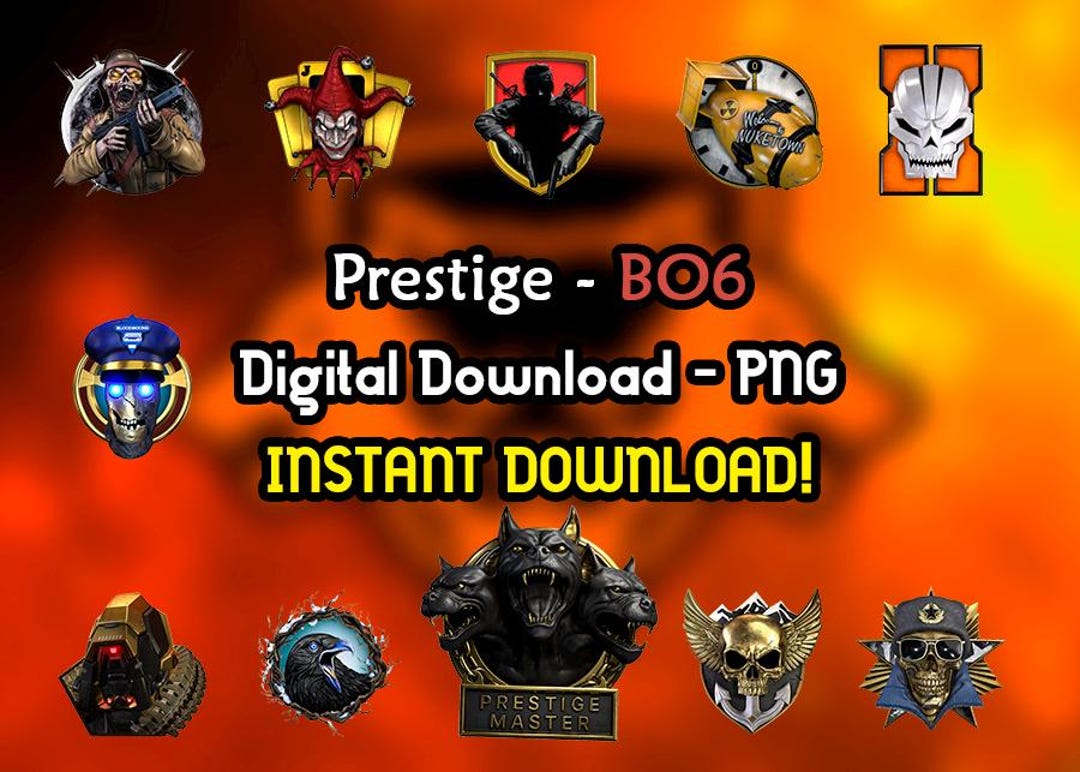 Buy Prestige Black Ops 6 Icons Prestige BO6 COD PNG Online in India - Etsy
