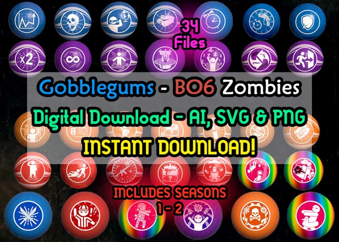 Gobblegums Icons Black Ops 6 Zombies - Gobblegums Zombies - BO6 Zombies ...