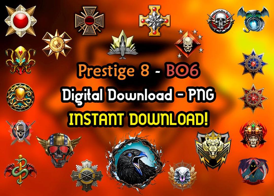 Prestige Icon Pack 8 Black Ops 6 - Prestige - BO6 - COD - PNG - Etsy
