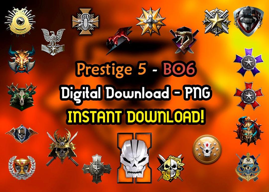 Prestige Icon Pack 5 Black Ops 6 - Prestige - BO6 - COD - PNG - Etsy