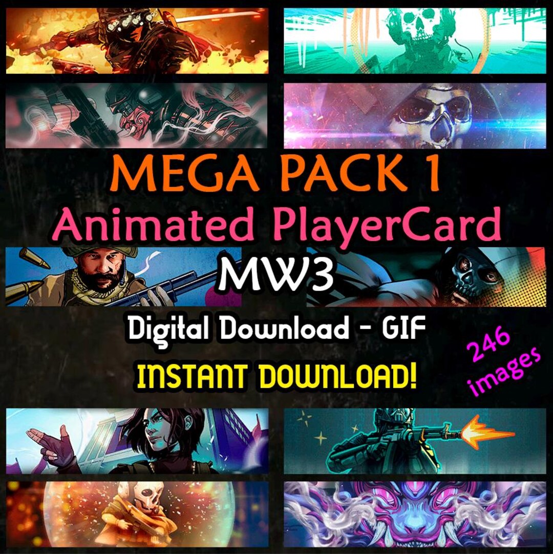 Animated Player Card MW3 Mega Pack 1 - Animated - Gif - Card - MW3 ...