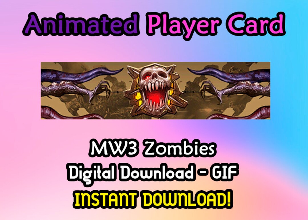 Animated Player Card Animated Gif Card MW3 Zombies COD - Etsy