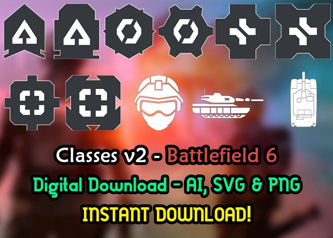 Battlefield 6 - Classes - Battlefield - BF6 - Ai - SVG - PNG - Etsy