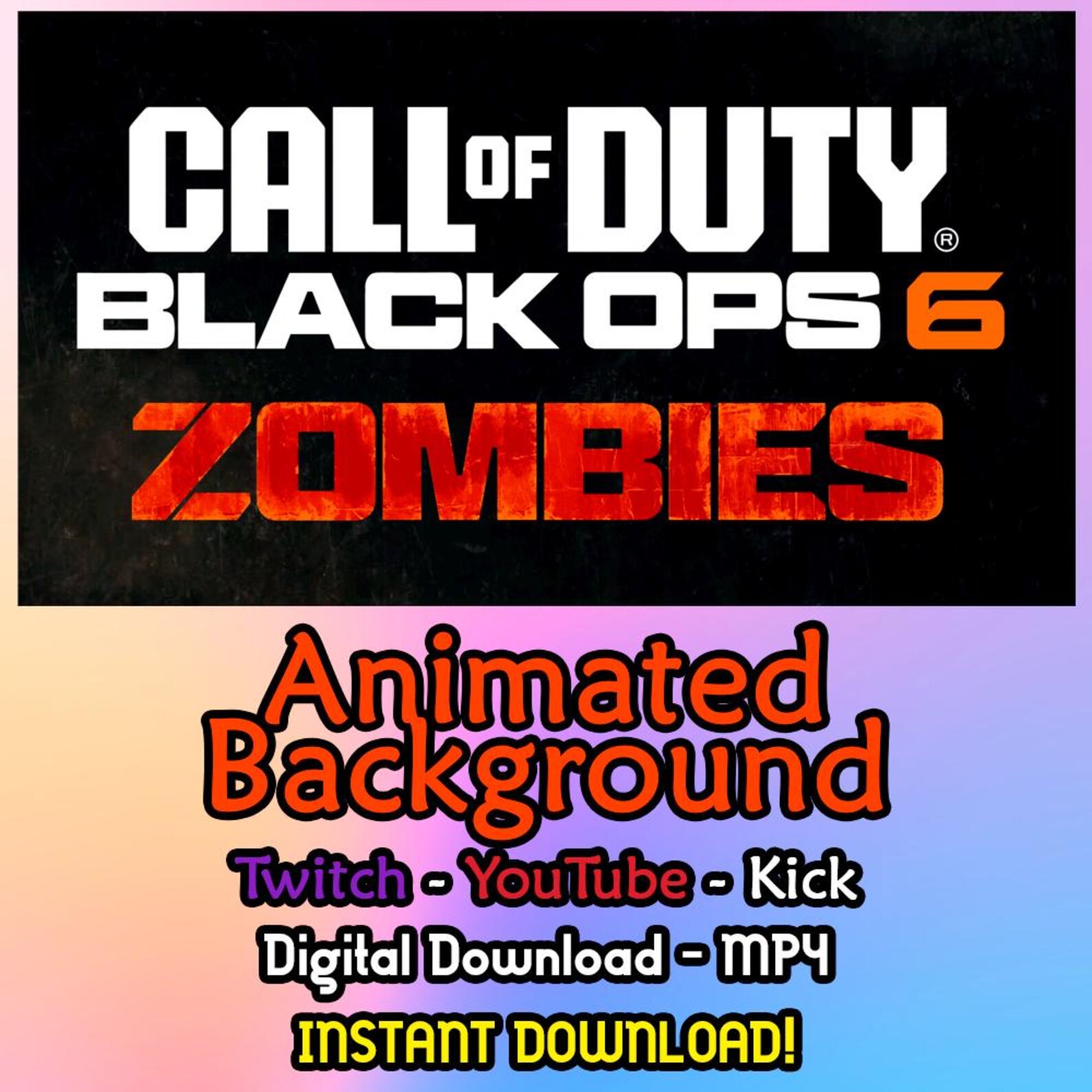 Animated Background Call of Duty: Black Ops 6 - Twitch - Youtube - Kick ...