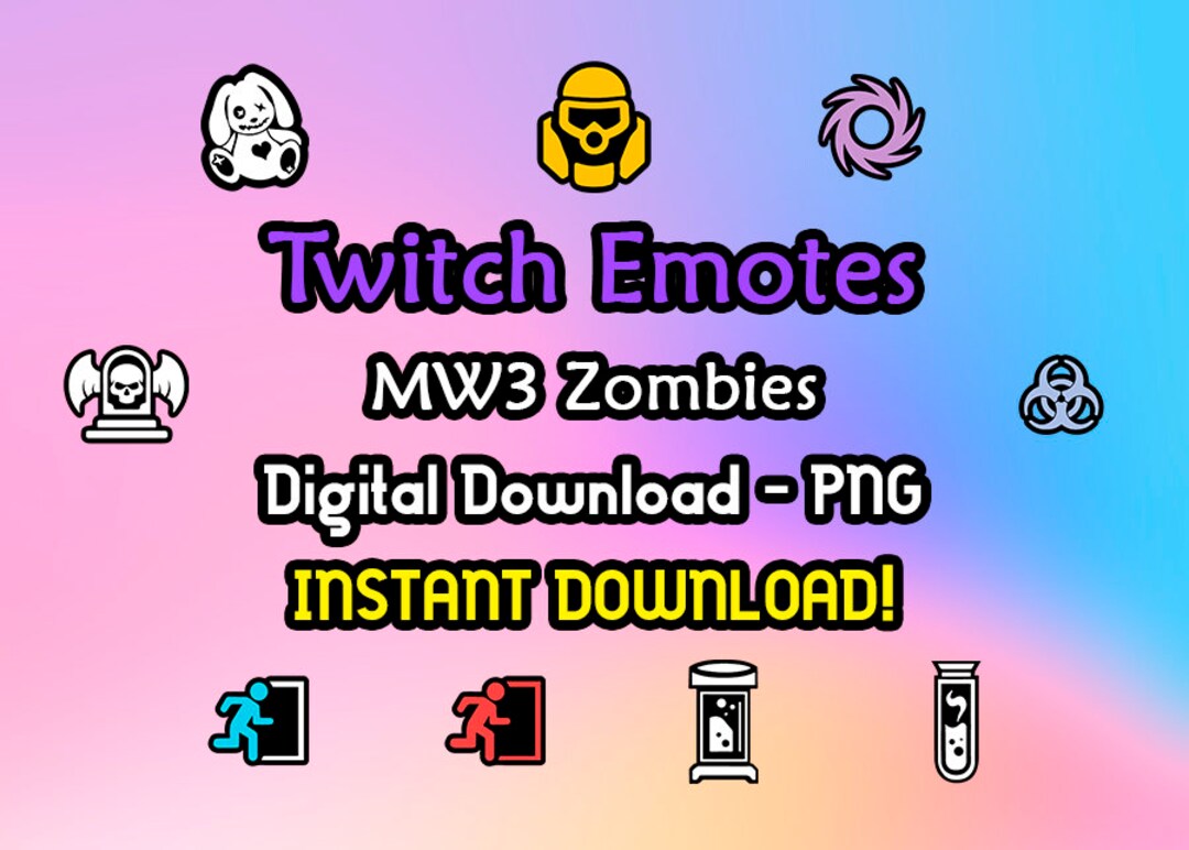 Twitch Emotes Zombies Emotes Twitch MW3 Zombies MWZ COD - Etsy