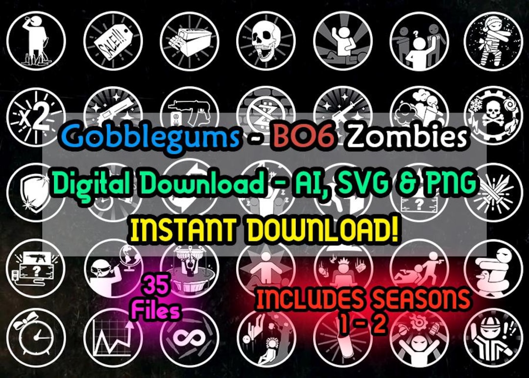 Gobblegums Icons Black Ops 6 Zombies - Gobblegums Zombies - BO6 Zombies ...