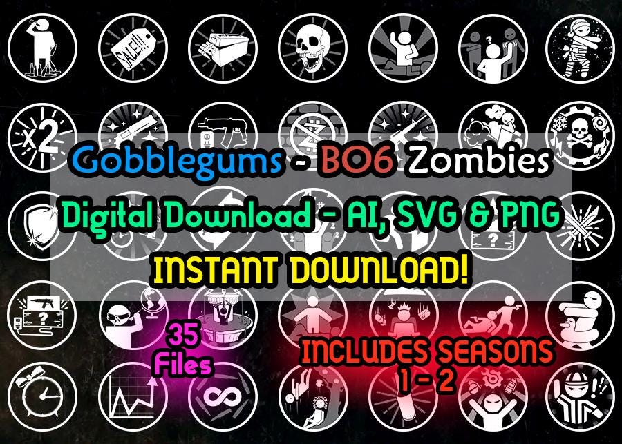 Gobblegums Icons Black Ops 6 Zombies - Gobblegums Zombies - BO6 Zombies ...