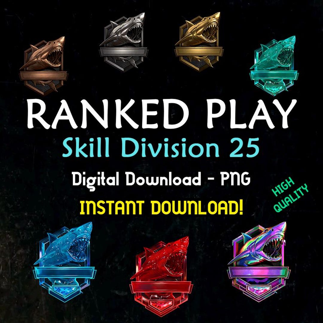 Ranked Play Black Ops 6 Icon Pack Skill Division 25 BO6 BO6 RANKED COD ...