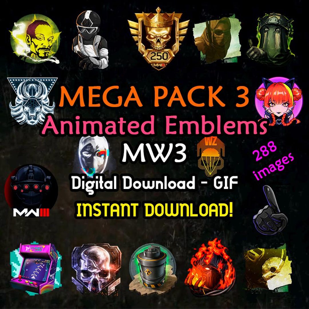 Animated Emblems Mega Pack 3 - Gif - Emblems - MW3 - COD - BO6 - Etsy
