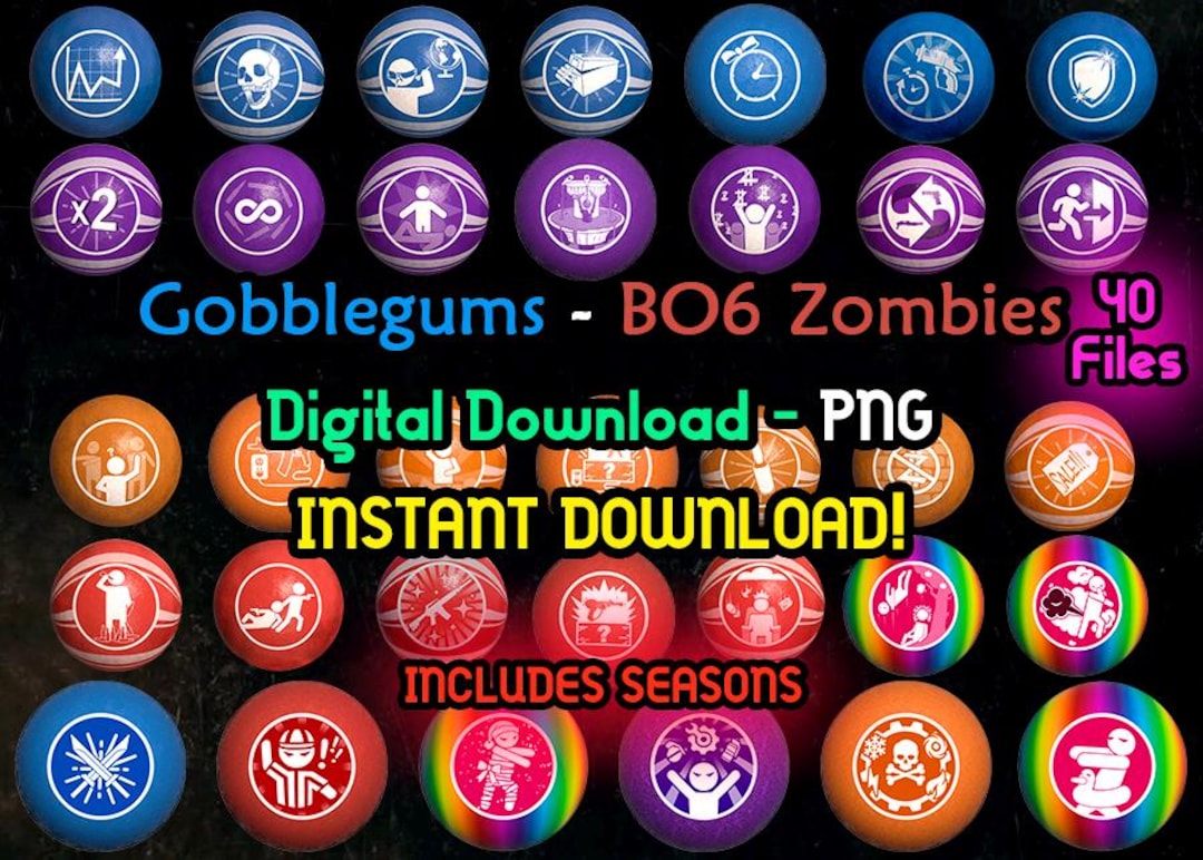 Gobblegums Black Ops 6 Zombies Icons - Gobblegums Zombies - BO6 Zombies ...