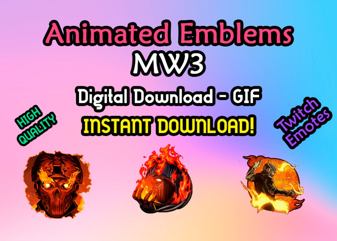 Animated Emblems Gif Emblems MW3 MW3 Zombies COD - Etsy