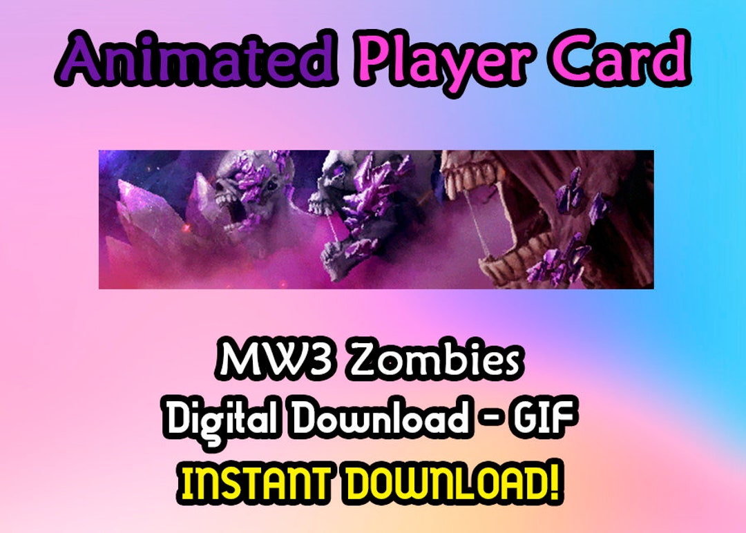 Animated Player Card Animated Gif Card MW3 Zombies COD - Etsy