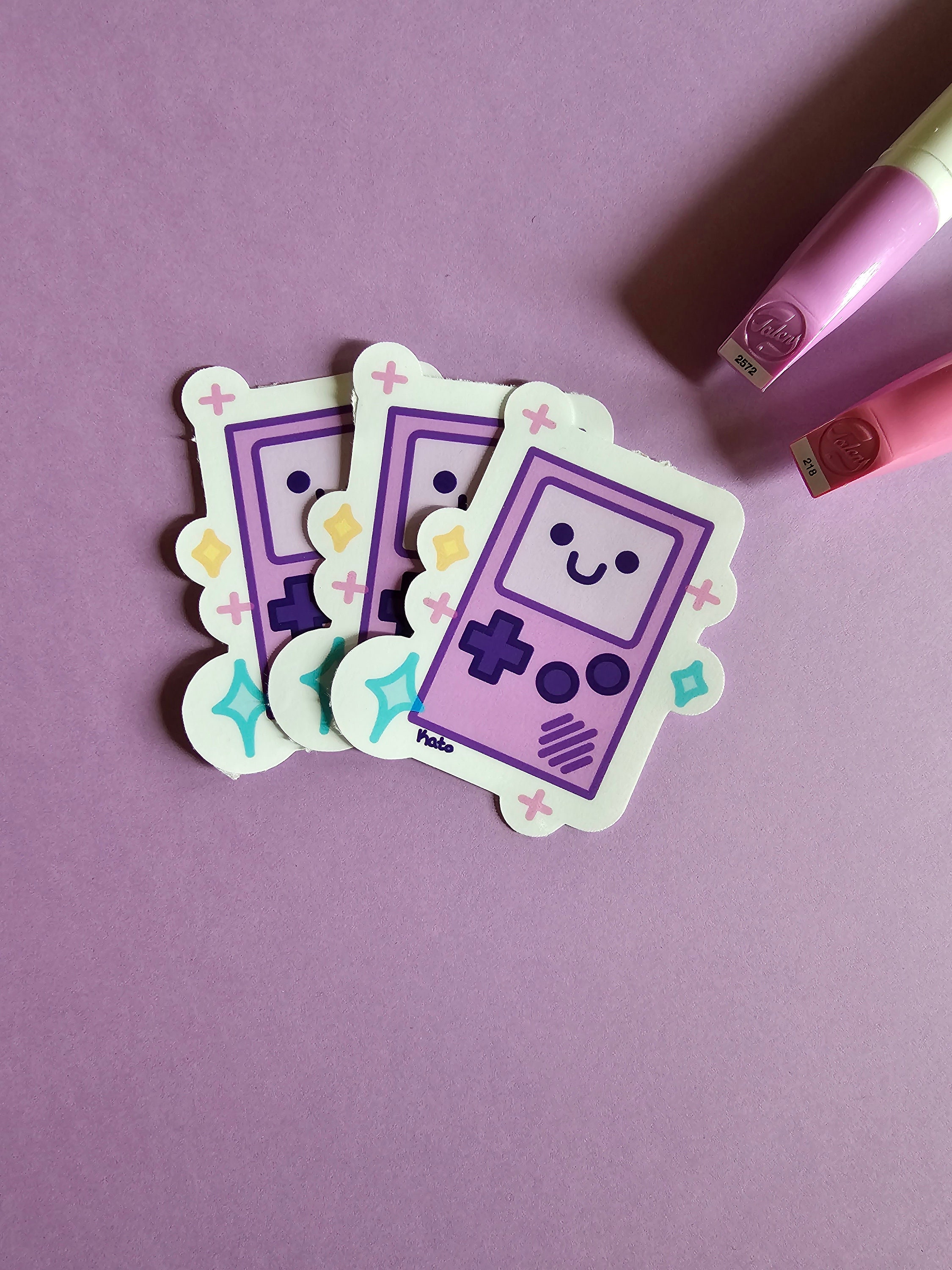 Chibi Handheld Console Sticker Waterproof Kawaii Durable Laptop Sticker ...