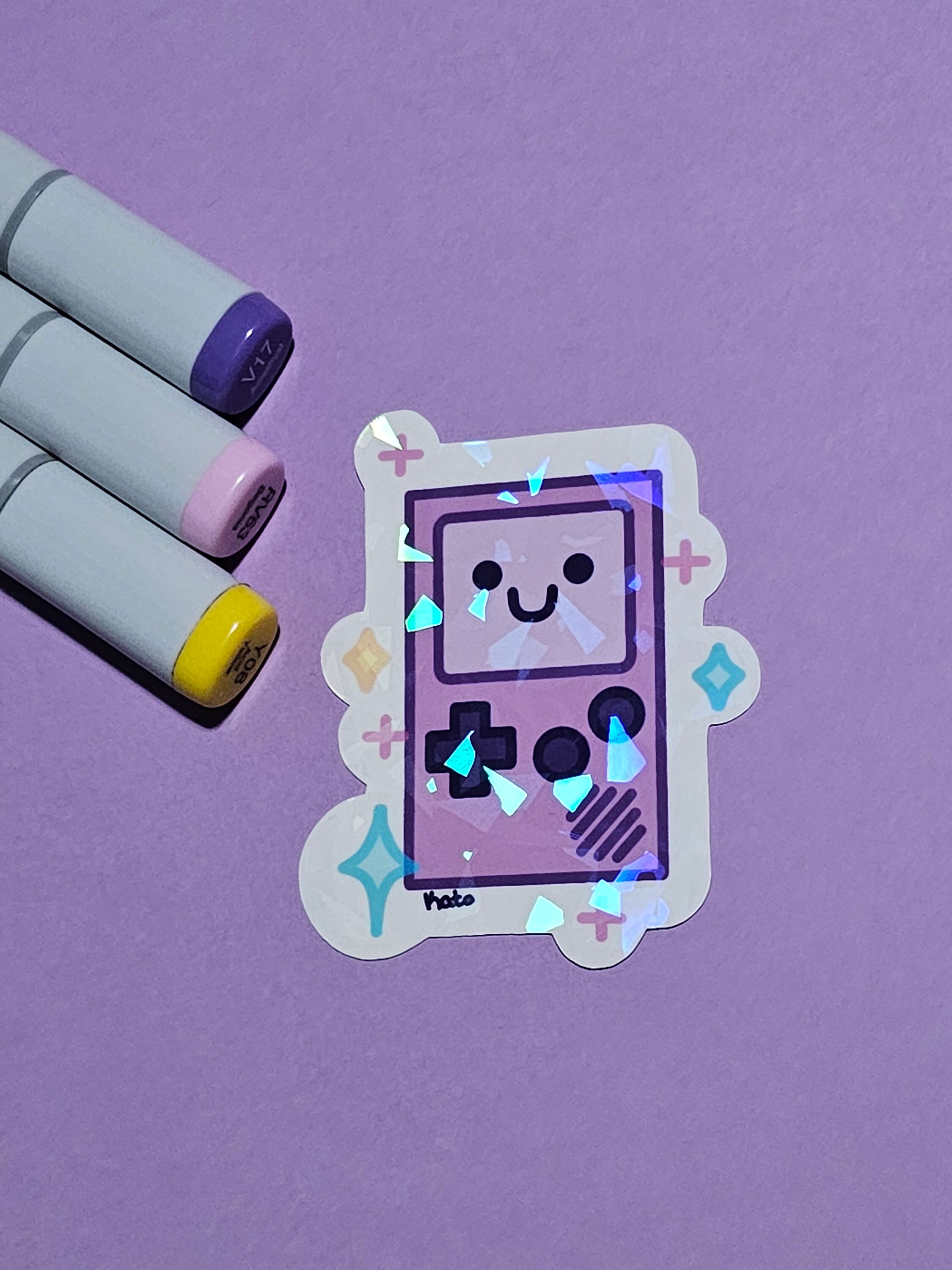 Chibi Handheld Console Sticker Waterproof Kawaii Durable Laptop Sticker ...