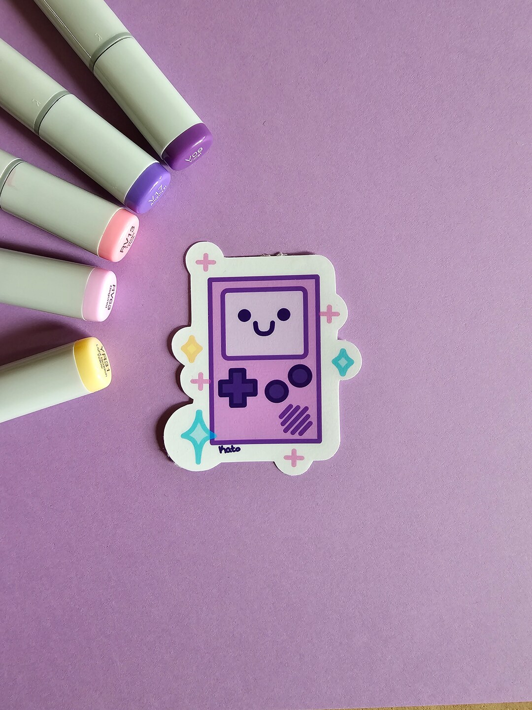 Chibi Handheld Console Sticker | Waterproof Kawaii Durable Laptop ...