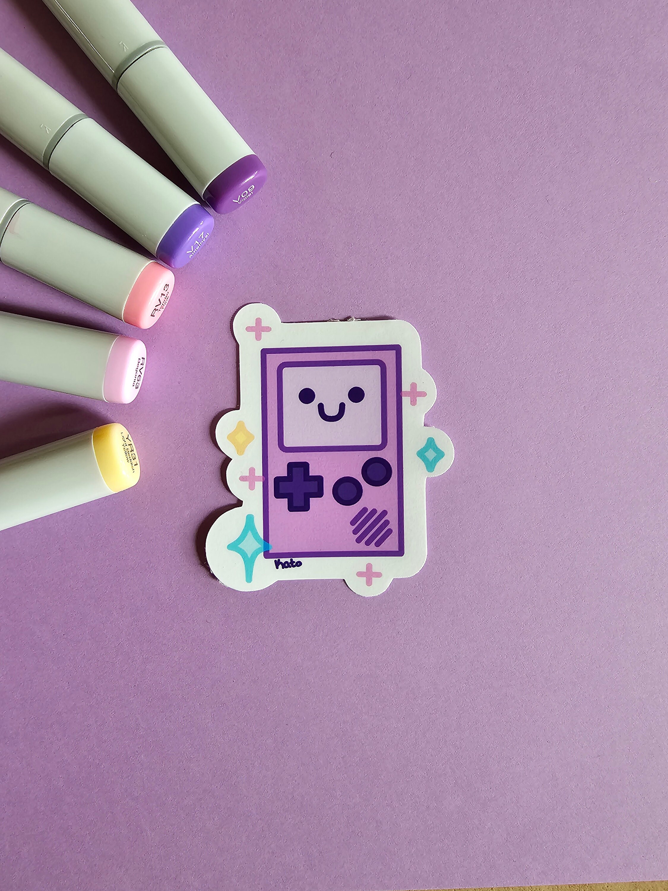 Chibi Handheld Console Sticker Waterproof Kawaii Durable Laptop Sticker ...