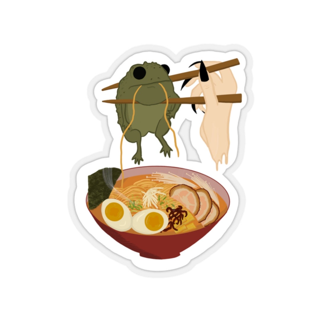 Toad Ramen Chopsticks Cute Kiss-cut Stickers - Etsy