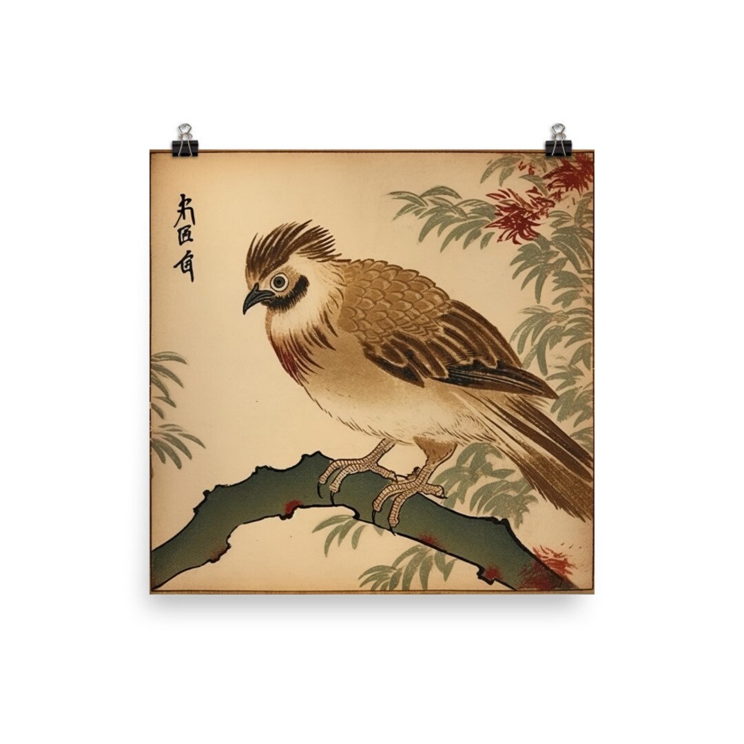 Ukiyo-e Pidgey Poster, Japanese-inspired Pokémon Art, Matte Finish ...