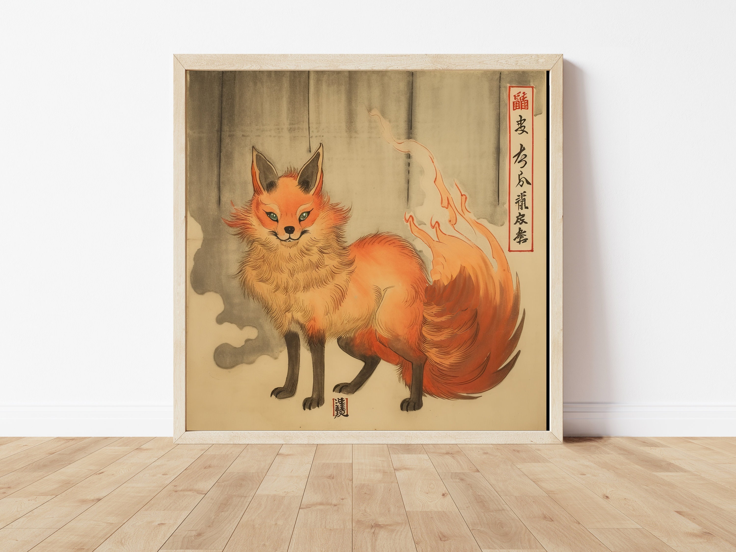 Ukiyo-e Vulpix Poster, Japanese-inspired Pokémon Art, Matte Finish ...