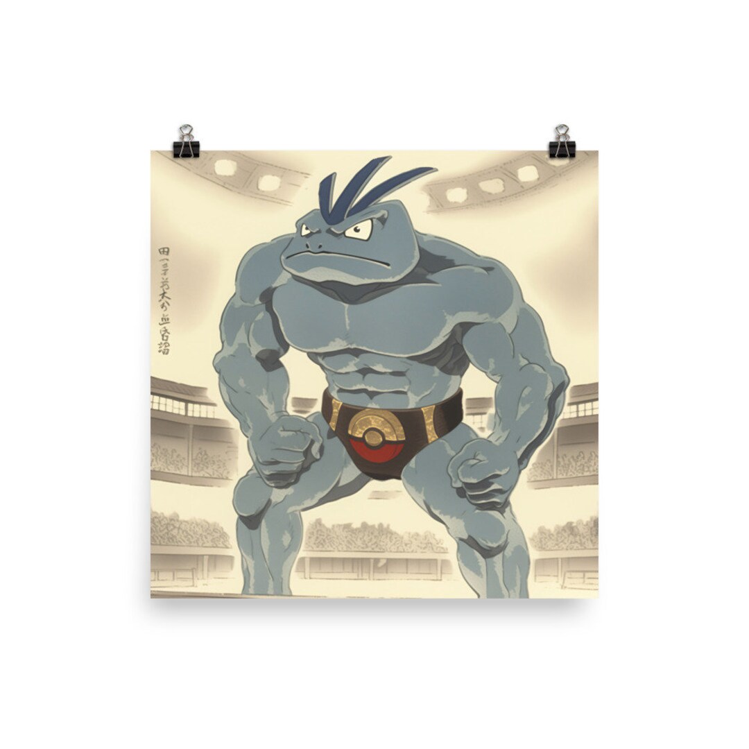 Machoke Ukiyo-e Poster, Pokémon-inspired Art, Matte Print - Unique Gift ...