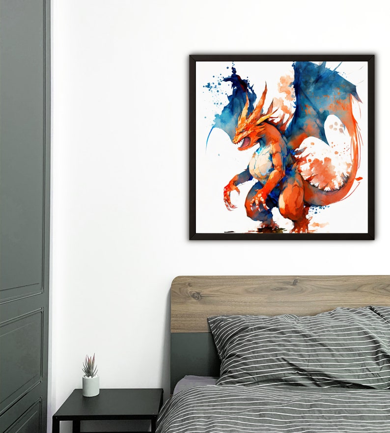 Charizard Poster Stunning Watercolor Matte Finish Print - Etsy