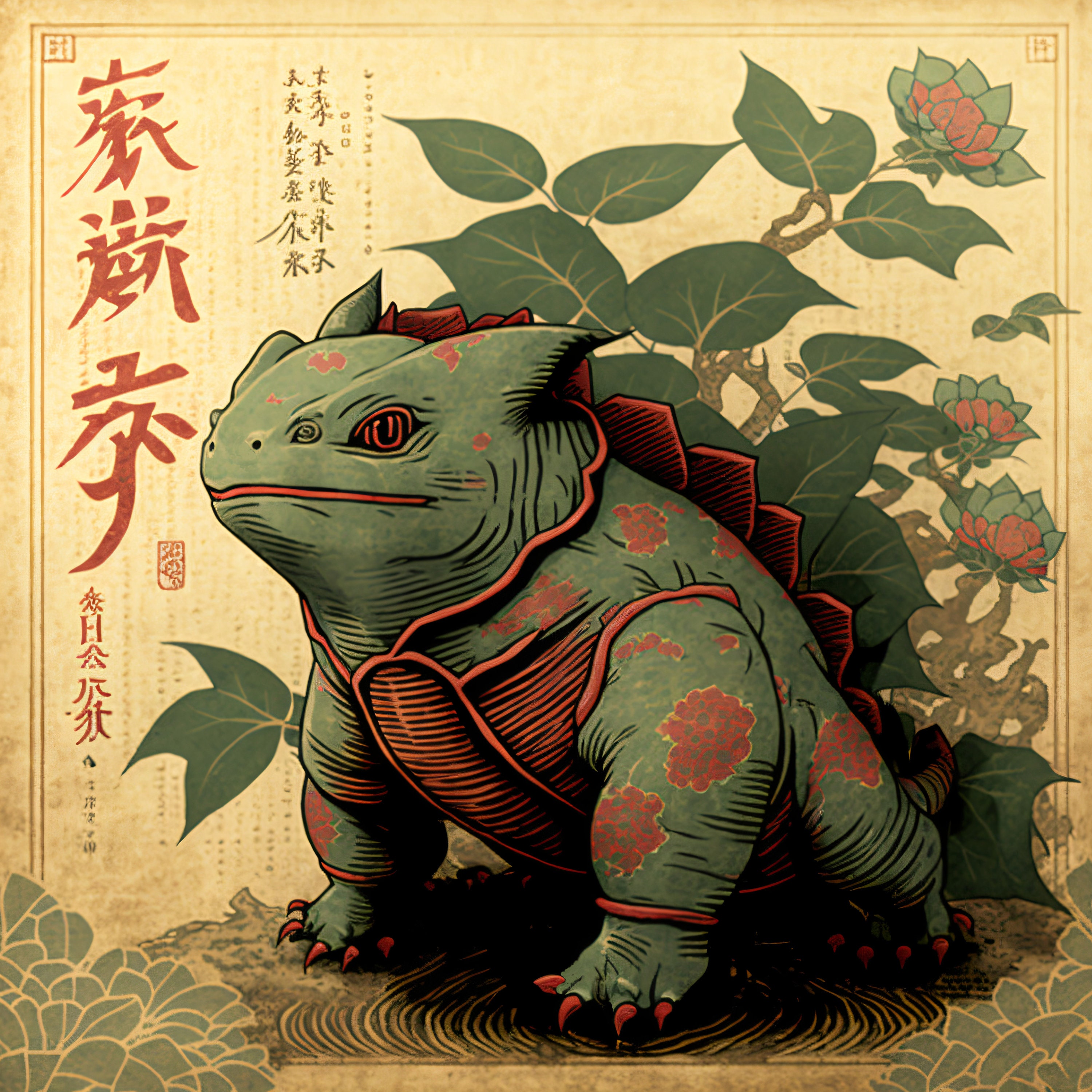Bulbasaur, Ivysaur and Venusaur Pokemon Wall Art Prints Vintage Style ...