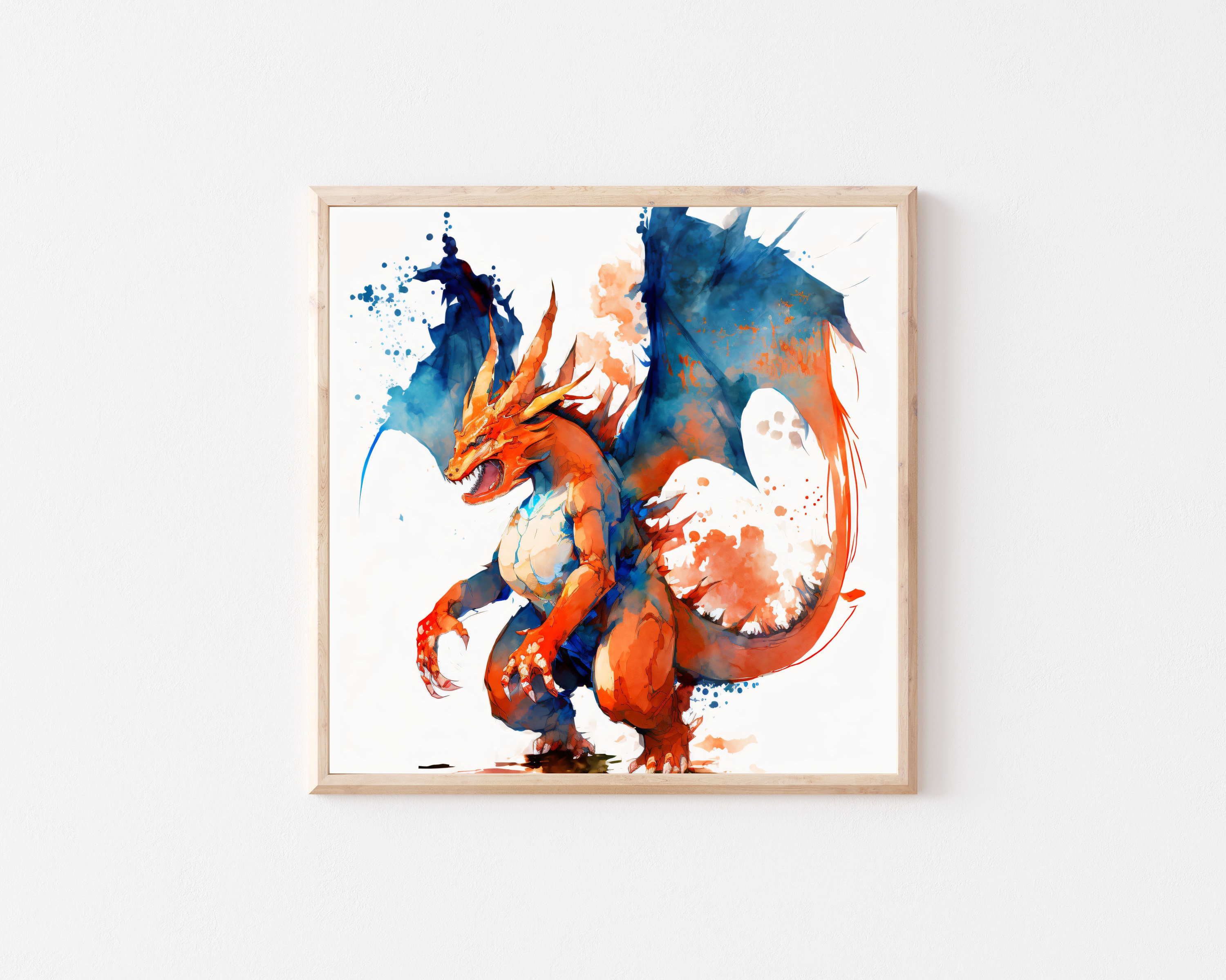Charizard Poster Stunning Watercolor, Matte Finish Print, Iconic ...