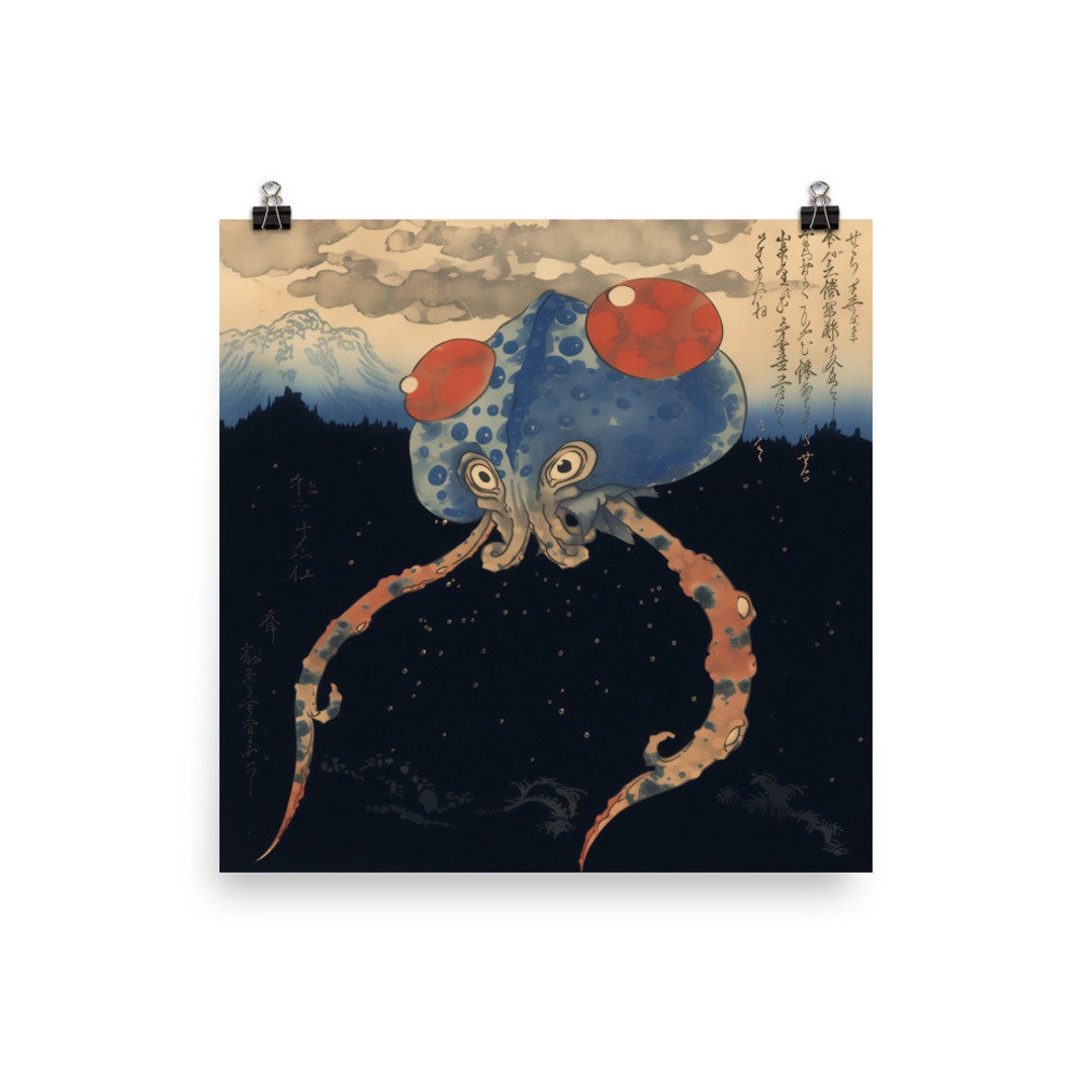 Tentacool Ukiyo-e Poster: Pokémon-inspired Matte Art Print - Etsy