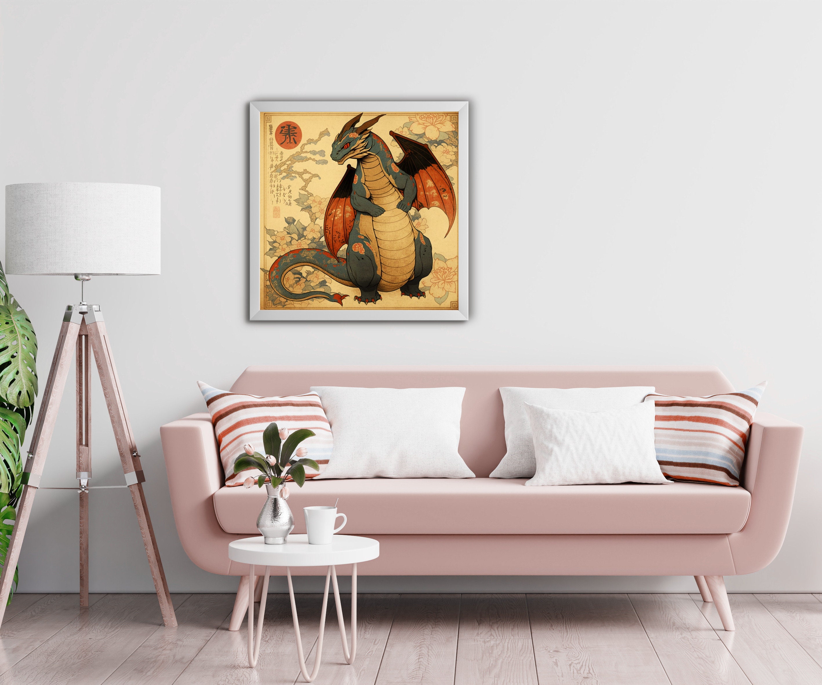 Ukiyo-e Style Charizard Poster, Matte Finish Print, Japanese-inspired ...