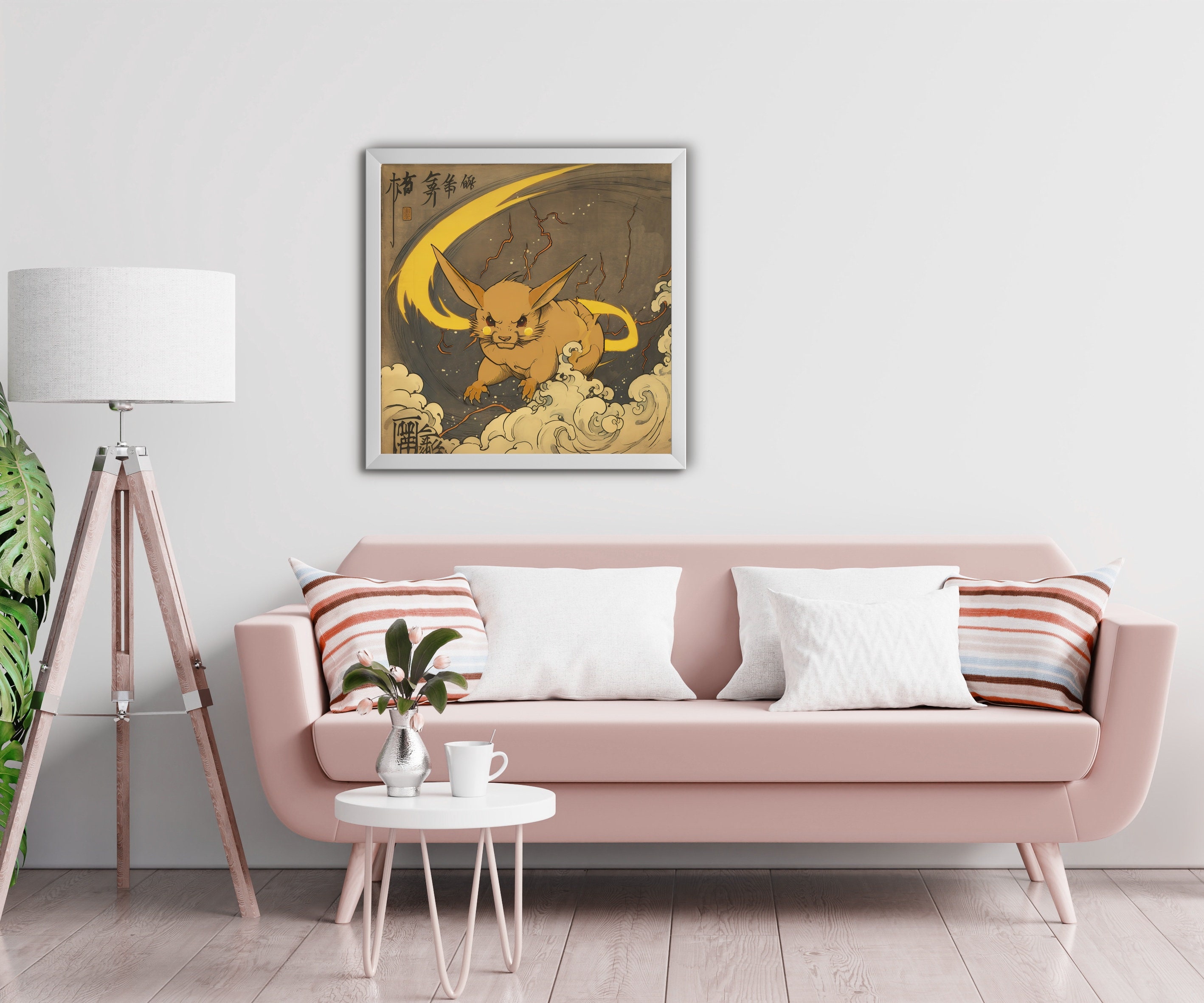 Raichu Pokemon Wall Art - DOWNLOAD ONLY, Vintage Ukiyo-e Style ...