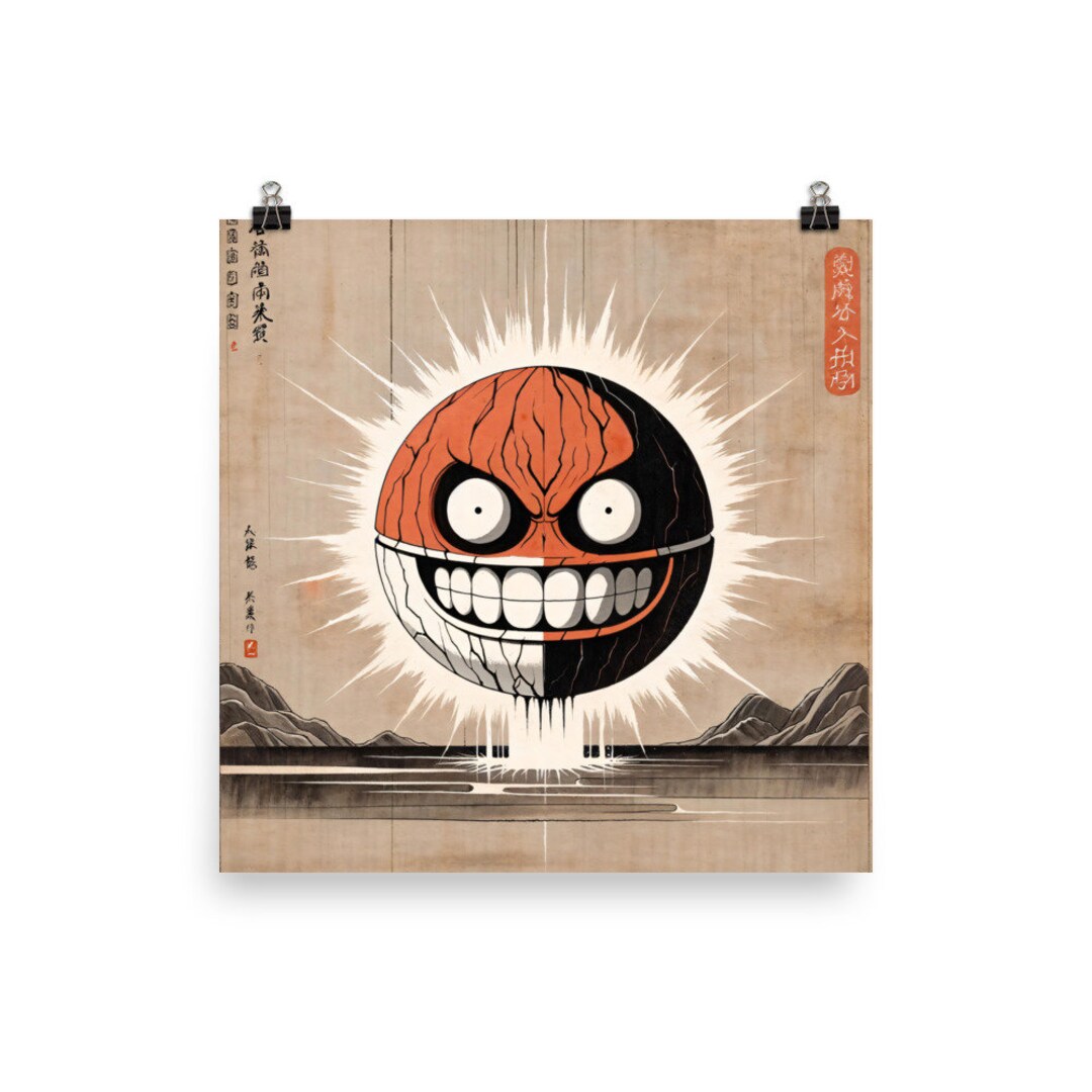 Electrode Pokemon Matte Wall Print - Vintage Ukiyo-e Woodblock Style ...