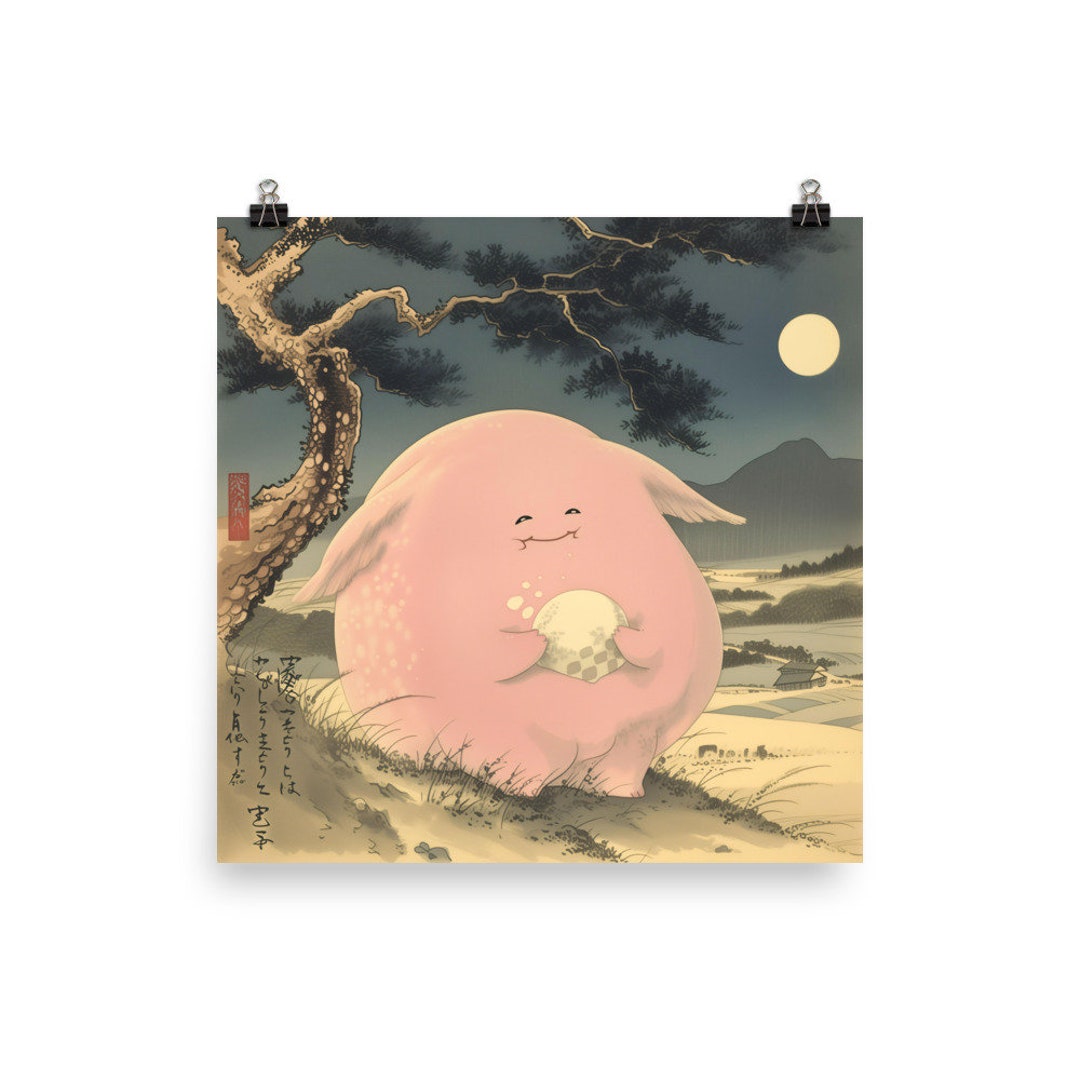 Chansey Ukiyo-e Poster, Pokémon-inspired Art, Matte Print - Unique Gift ...
