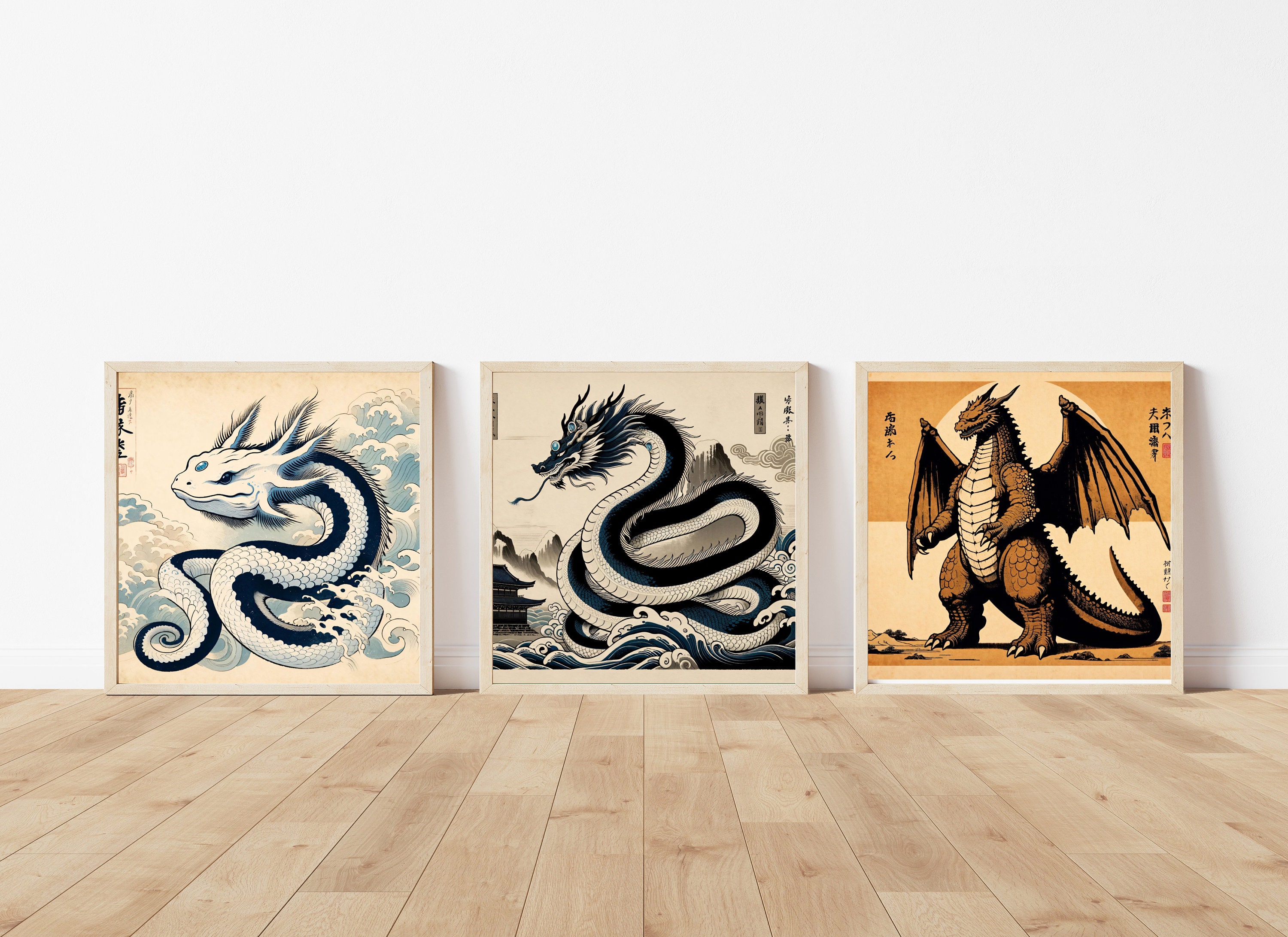 Dratini, Dragonair and Dagonite Pokemon Wall Art DOWNLOAD ONLY Pokemon ...