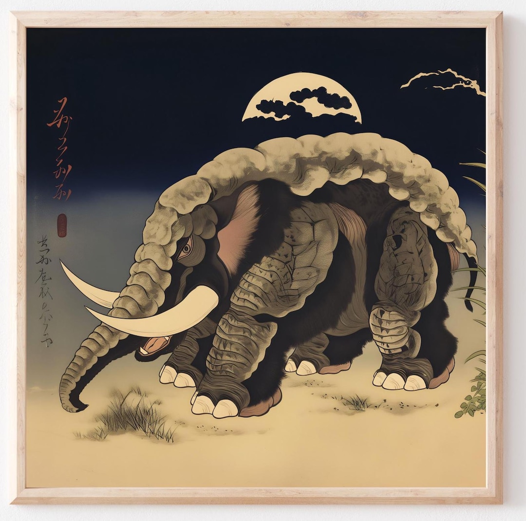 Donphan Pokemon Wall Art - DOWNLOAD ONLY, Vintage Ukiyo-e Style ...