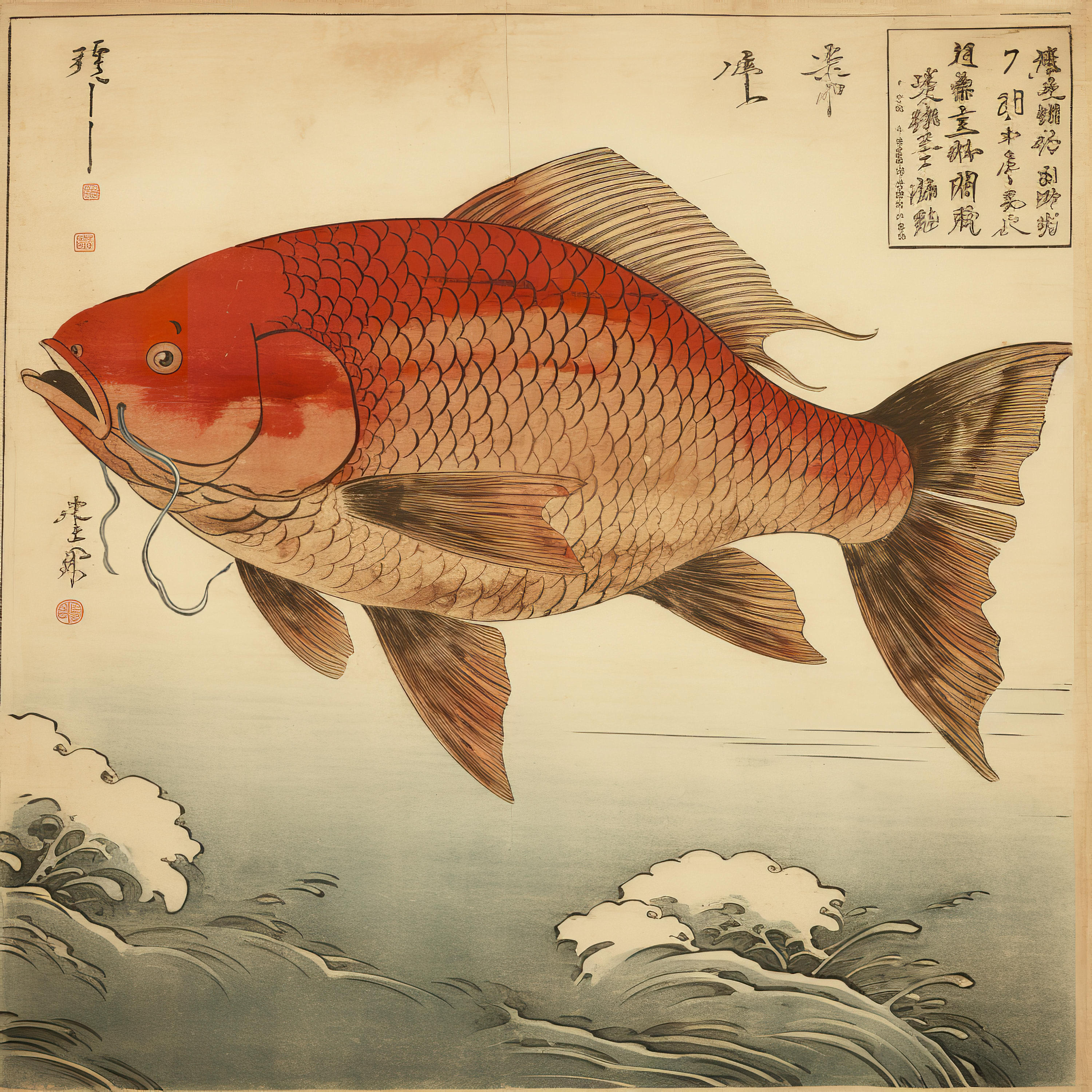 Gyarados and Magikarp Pokemon Wall Art Prints DOWNLOAD ONLY Ukiyoe ...