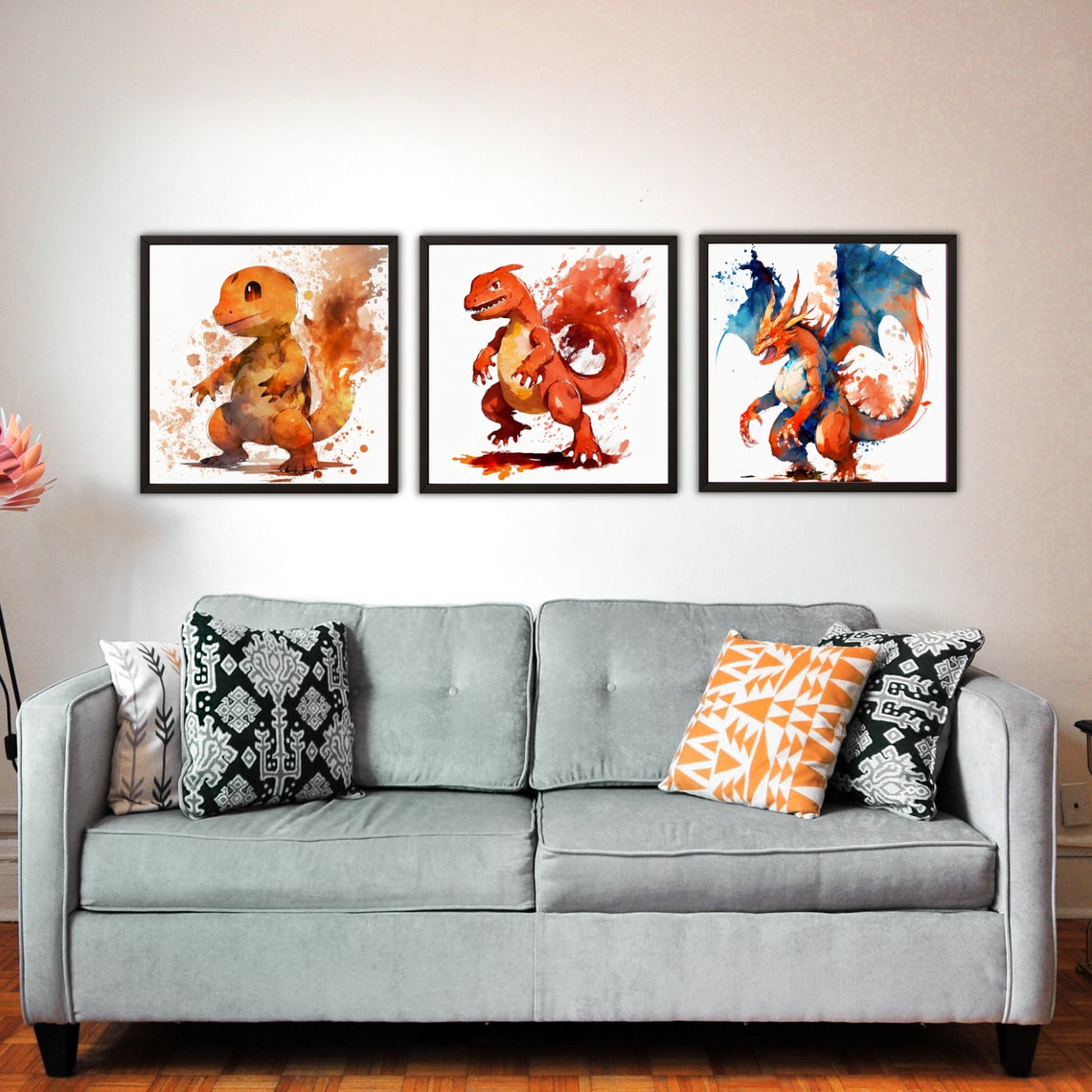 Charizard Evolution Pokemon Printable Wall Art Set, DOWNLOAD and Print ...