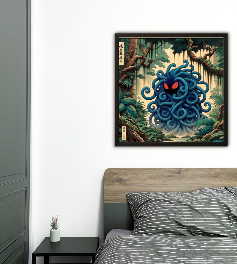 Tangela Pokemon Wall Art - DOWNLOAD ONLY, Vintage Ukiyo-e Style ...