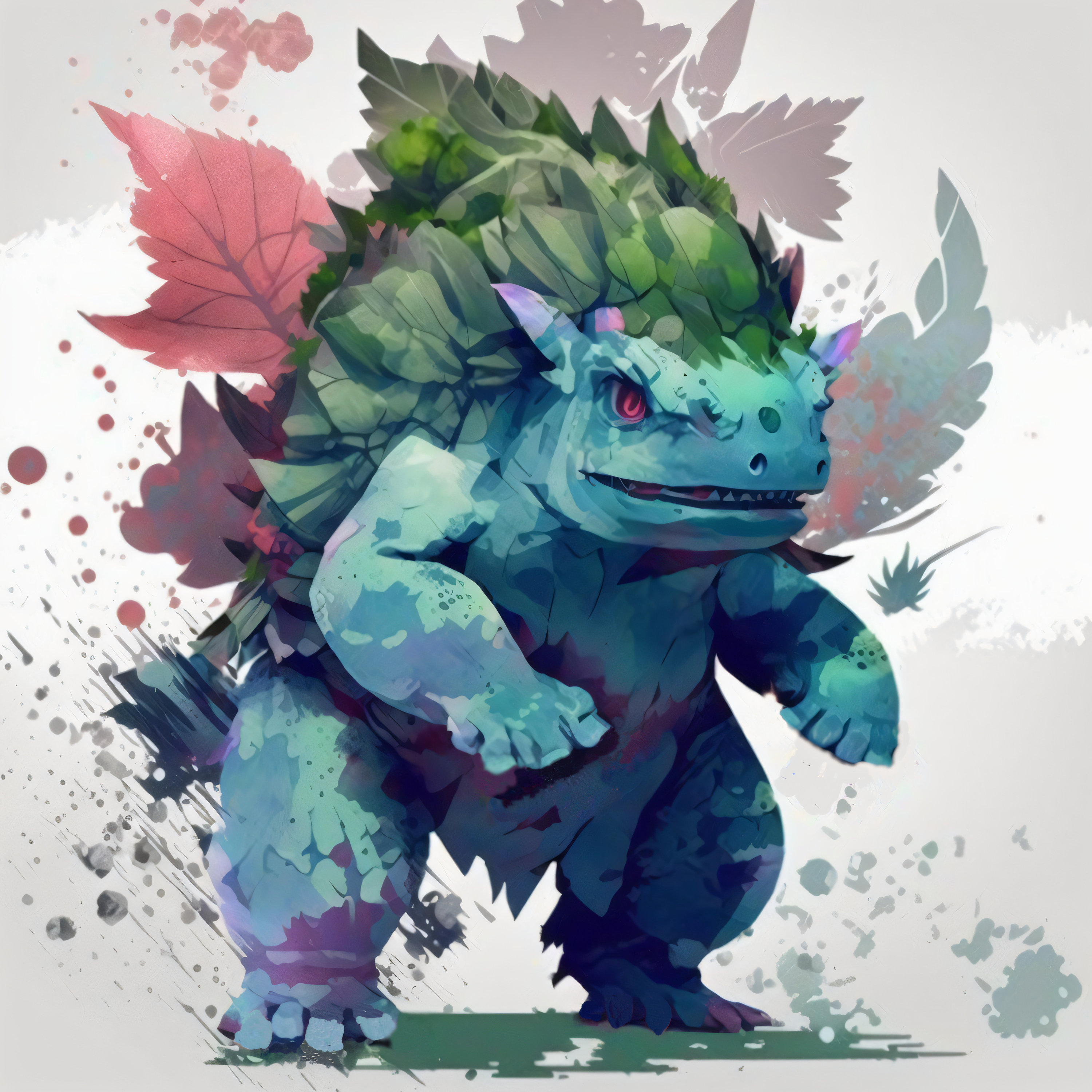 Venusaur Poster Majestic Watercolor, Matte Finish Print, Iconic Pokémon ...