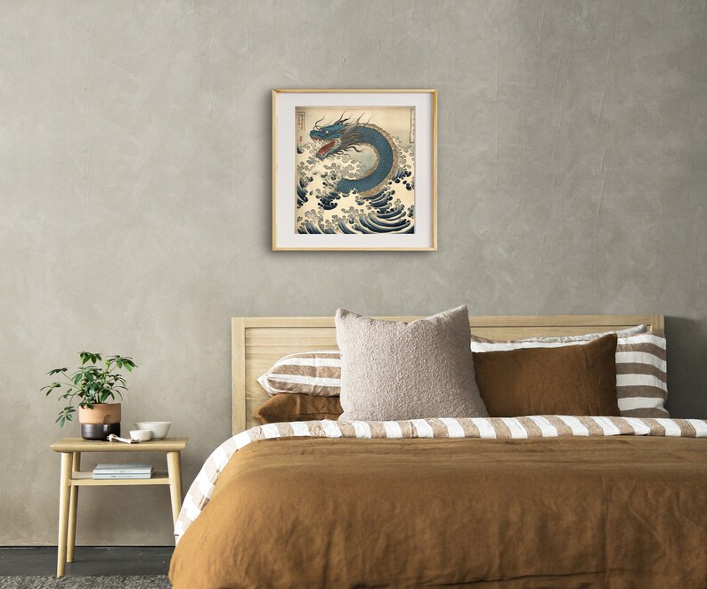 Ukiyo-e Gyarados Poster, Japanese-inspired Pokémon Art, Matte Finish ...