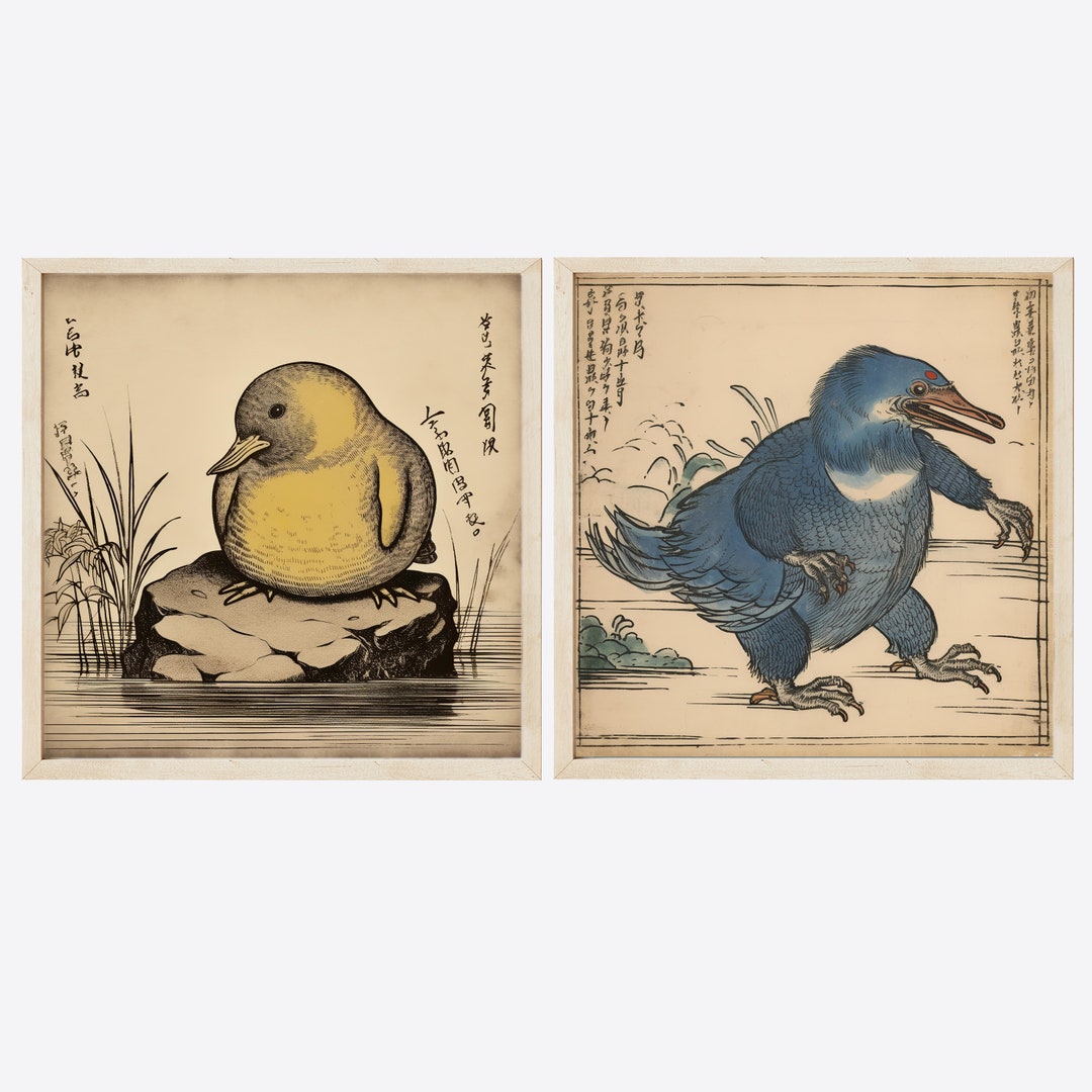 Psyduck and Golduck Evolution Pokemon Printable Wall Art Set, DOWNLOAD ...
