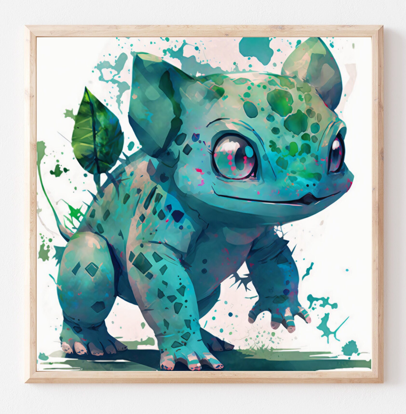 Bulbasaur Printable Wall Art, Pokemon Print DOWNLOAD Bulbasaur Inspired ...