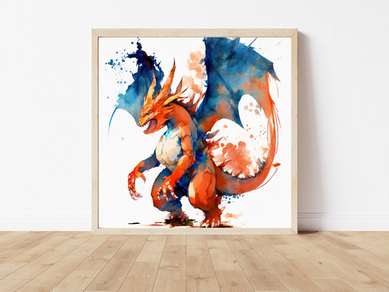 Charizard Poster Stunning Watercolor Matte Finish Print - Etsy