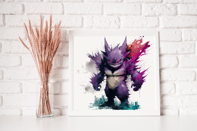 Gengar Pokemon Wall Art or Poster DOWNLOAD ONLY Pokemon - Etsy