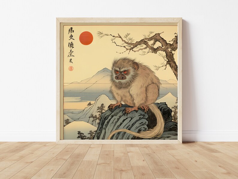 Mankey Pokemon Wall Art DOWNLOAD ONLY, Vintage Ukiyo-e Style Pokemon ...