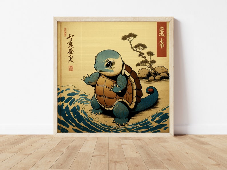 Squirtle Pokemon Wall Art - Vintage Style, DOWNLOAD ONLY | Pokemon ...