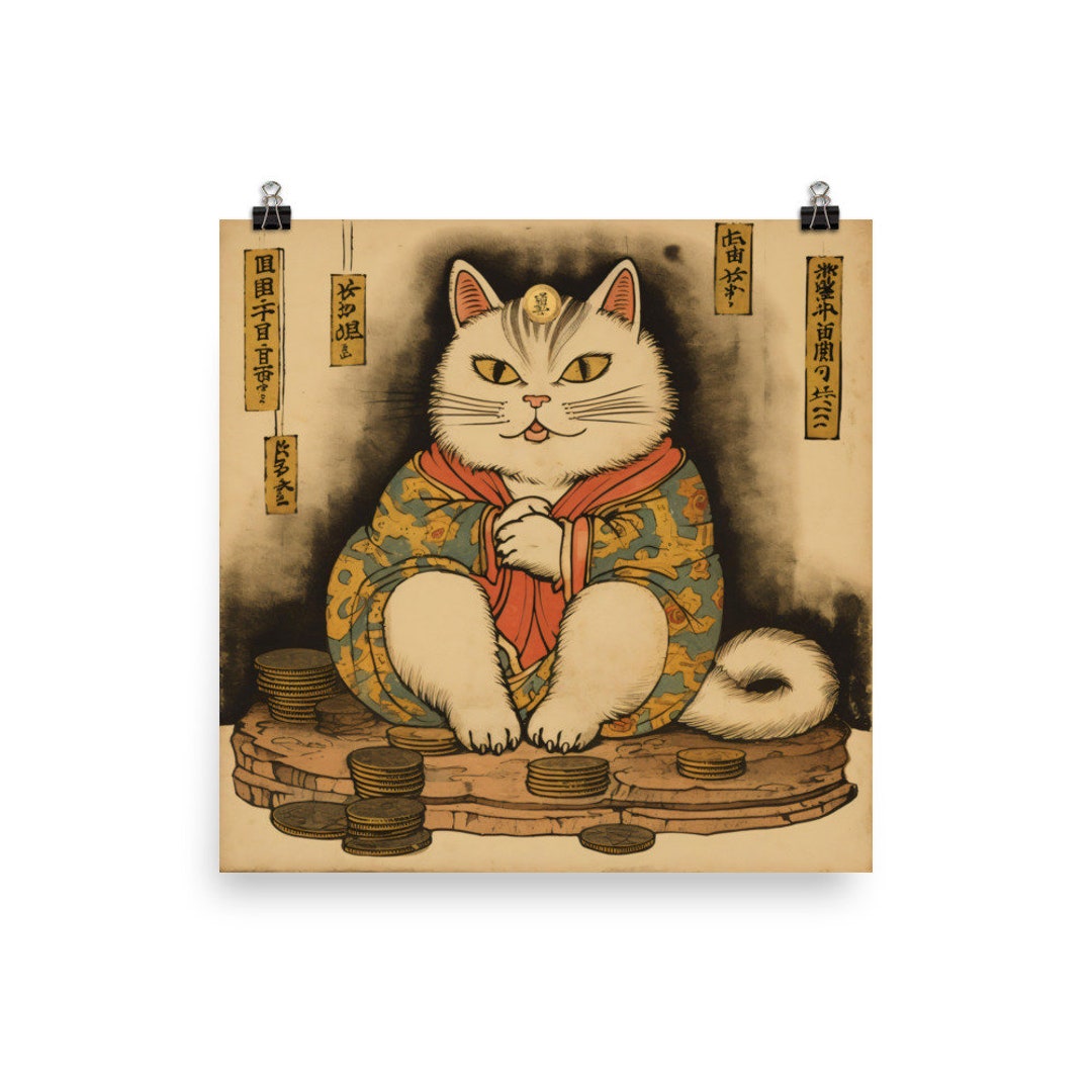 Meowth Ukiyo-e Poster, Pokémon-inspired Matte Art Print - Unique Gift ...