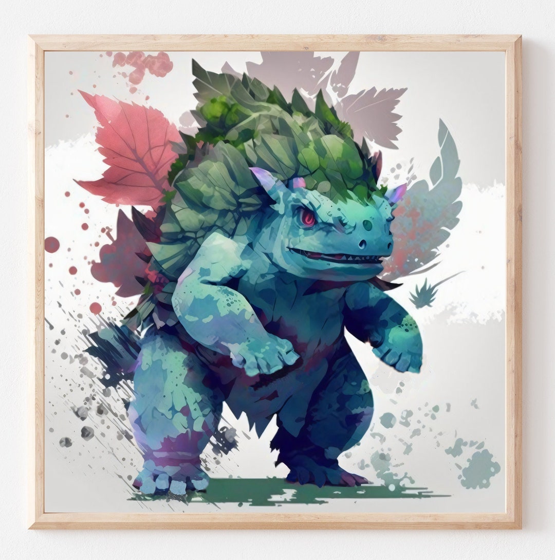 Venasaur Printable Wall Art, Pokemon Print DOWNLOAD Venasaur Inspired ...